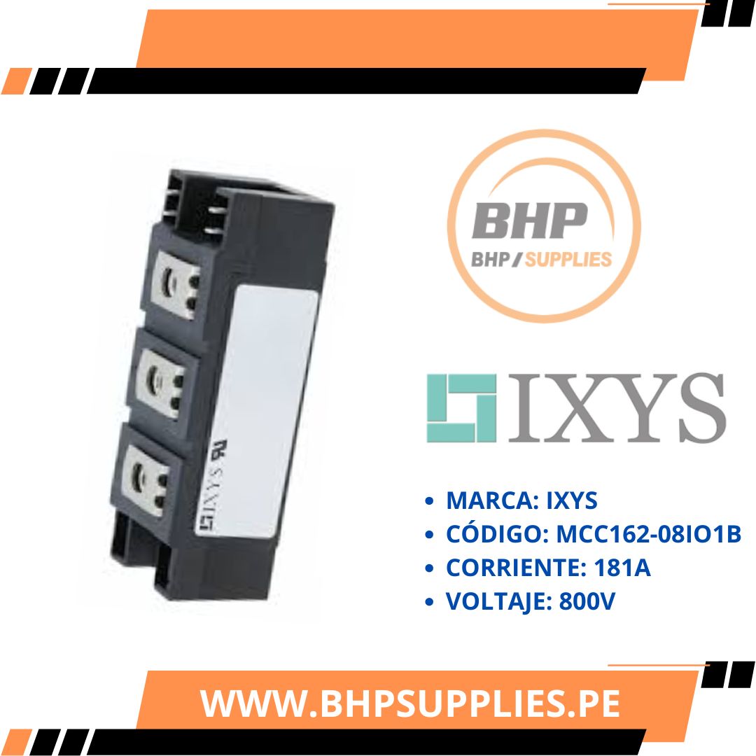 MCC162-08IO1B MÓDULO IXYS THYRISTOR DUAL 181A / 800V.Y4 M6 | BHP Supplies